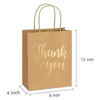 China Recyclable Sustainable Packaging Boxes , 4C PMS FSC Kraft Paper Bag With Handle for sale