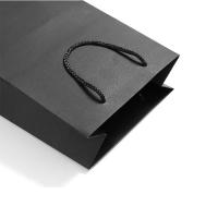 China 4C PMS Custom Black Paper Bags With Handles Wholesale FSC ROHS certificate for sale