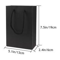 China 4C PMS Custom Black Paper Bags With Handles Wholesale FSC ROHS certificate for sale