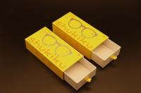 China 4C PMS Color Rigid Box Packaging , Glasses Paper Box With Pull Tab for sale