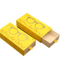 China ODM Paper Packing Box For Glasses With Pull Tab Stamping UV Coating , Sun Glasses Packaging And Box for sale