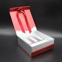 China OEM Flap Lid Magnetic Rigid Gift Box With Ribbon And EVA Insert for sale