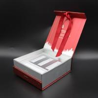 China OEM Flap Lid Magnetic Rigid Gift Box With Ribbon And EVA Insert for sale