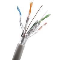 China Copper PVC 10 Gigabit Ethernet Cables 23awg 0.57mm Cat6a Shielded Ethernet Cable for sale