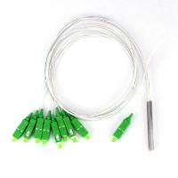 China Stainless Steel Tube 250um 2.0mm cable Fiber PLC Splitter 1x8 used in PON ODN for sale