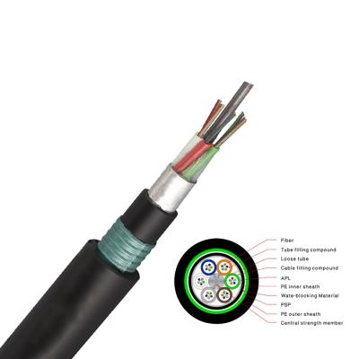 China Dual Armoured GYTA53 Direct Burial Single Mode Fiber Optic Cable 36 Core for sale