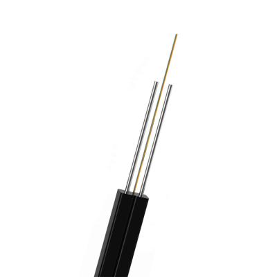 China 1 Core G.652D Flat FTTH Drop Fiber Optic Cable 2F Single Mode LSZH Sheath for sale