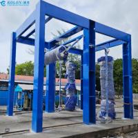 China KOLON Drive Through Emergency Stop Button Equipped 3brushes Bus Wash Machine With PLC Control 267L Water Consumption for sale