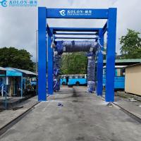 China KOLON Drive Through Emergency Stop Button Equipped 3brushes Bus Wash Machine With PLC Control 267L Water Consumption for sale
