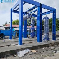 China KOLON Drive Through Emergency Stop Button Equipped 3brushes Bus Wash Machine With PLC Control 267L Water Consumption for sale