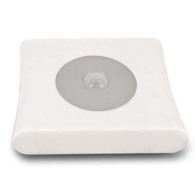 China Mini Auto LED Sensor Night Light Baby Bedroom Lamp Square Shape Plastic Housing for sale