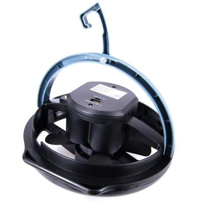 China Outdoor Travel Special Portable LED Camping Fan With Soft Touch Blades for sale