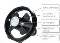 China Lightweight Outdoor Portable Camping Tent Fan , Outdoor Tent Fan With Two - Speed for sale