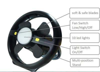 China Lightweight Outdoor Portable Camping Tent Fan , Outdoor Tent Fan With Two - Speed for sale