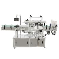 China Neck Body 3 Sides Automatic Sticker Pasting Machine PET Adhesive Bottle Labelers Applicators for sale