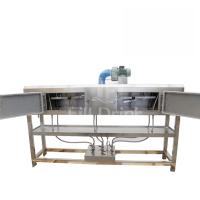 China Steam Generator Bottle Labeling Equipment Double Head Sleeve Labeling Machine for sale