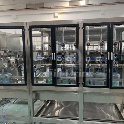 China Full Automatic 5 Gallon Bottle Filling Machine Eight Line Monoblock With Overflow Valve for sale