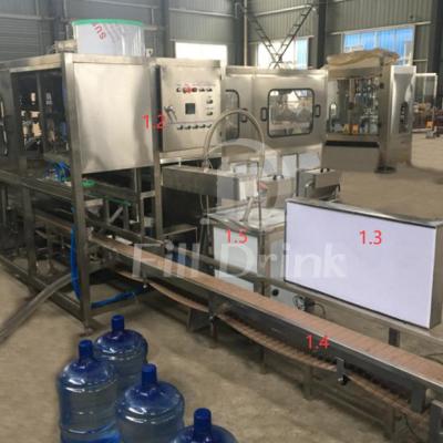 China L Type 5 Gallon Water Filling Machine Auto Loading Monoblock Rinser Filler Capper Machine SUS304 for sale