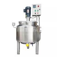 China SUS Soft Drink Production Line Emulsifying Homogenizer Electric Steam Mixing Tank With Agitator for sale