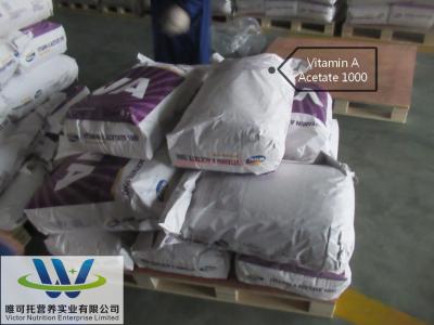 China Vitamin A1000 Acetate Beadlets Powder Feed Grade Brownish Yellow to Brownish Microcapsule for sale