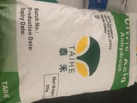 China Food Additive Citric Acid Anhydrous with Formula C6H8O7 and Shelf Life 12 Months for sale