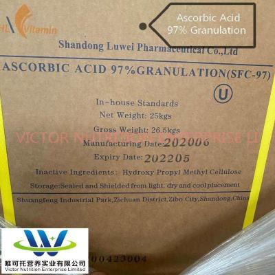 China CAS No. 50-81-7 Ascorbic Acid DC97/ Vitamin C DC97 / Food Grade Shelf Life 12 Months for sale
