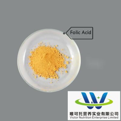 China Folic Acid Vitamin B9 Powder 95% Formula C19h19n7o6 with and ＞90% Active Substances for sale