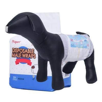 China CHS Certified High Absorbent Disposable Pet Diapers for Female Dogs & Cats - 6 Sizes Available from 4 lb to 90 lb Weight Range for sale