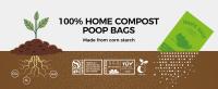 China Docco Doug 100% Home Compostable Pet Waste Bags 9x13 Leak-Proof Odor Control Lavender Scent for sale