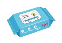 China Custom OEM Wet Wipes Vertically Integrated Manufacturing 80 Sheets Flip Top Canister for sale