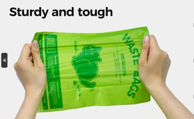 China Eco-friendly biodegradable pet poop bags with customizable sizes for hygienic waste handling for sale
