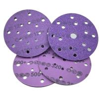 China 6 Inch Ceramic Abrasive Sanding Disc 17 Hole Orbital Sander Sandpaper for sale