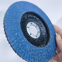 China Blue Ceramic 4 Inch Flap Disc 100x16mm 40-240 Grit For Metal Wood for sale