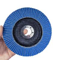 China Blue Ceramic 4 Inch Flap Disc 100x16mm 40-240 Grit For Metal Wood for sale