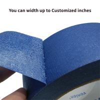 China Blue White Automotive Paint Masking Tape Pressure Sensitive Adhesive In Bulk ODM for sale