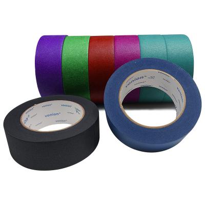 China 3 Inch Painter'S Crepe Masking Tape Rubber Based Adhesive black 25mmx100m for sale