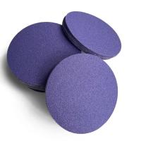 China 90a Hardness 80 Grit Non Porous Ceramic Sanding Pads Abrasive Disc Purple Sticky Back for sale