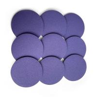 China 90a Hardness 80 Grit Non Porous Ceramic Sanding Pads Abrasive Disc Purple Sticky Back for sale