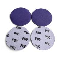 China 90a Hardness 80 Grit Non Porous Ceramic Sanding Pads Abrasive Disc Purple Sticky Back for sale