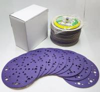 China OEM 49 Hole Ceramic Alumina Abrasive Sanding Disc 6 Inch 100 Grit for sale