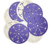 China OEM 49 Hole Ceramic Alumina Abrasive Sanding Disc 6 Inch 100 Grit for sale