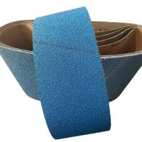 China Industrial Zirconium Aluminium Oxide Sanding Belts Sandpaper 4inchx24 for sale