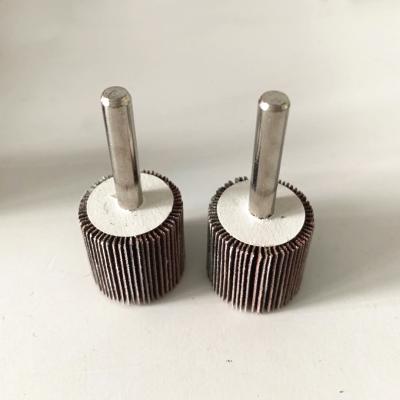 China 50x25x6mm Shaft Flap Wheel 40-400 Grit for Precision Deburring Contour Finishing for sale