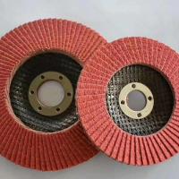 China 40 Grit Coarse Ceramic Abrasive Flap Disc 125mm For Die Grinder 12200RPM for sale