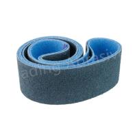 China Nylon Blue Nonwoven 100mm Sanding Belts 75 X 457 For Drum Sander for sale