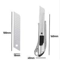 China Robust Aluminum Utility Knife 18mm 9mm Snap Off Blades Heavy Duty for sale