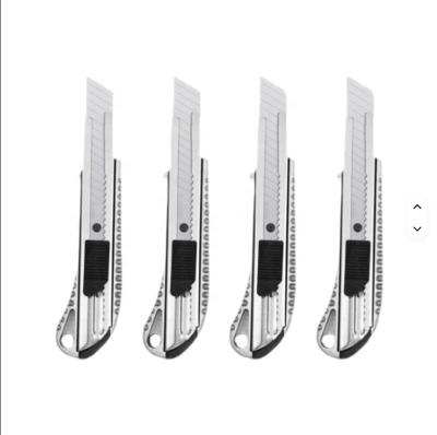China Robust Aluminum Utility Knife 18mm 9mm Snap Off Blades Heavy Duty for sale