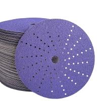 China ODM Ceramic Abrasive Sanding Disc Sandpaper 150mm Aluminum Oxide Cyclone Hole for sale