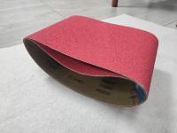 China OEM 2x48 Ceramic Red Abrasive Sanding Belt Paper Based For Steel Polishing for sale