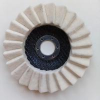 China Metal Buffing Sander Wool Felt 80-240 Grit Flap Disc Wheel Marble Fiberglass Backing for sale